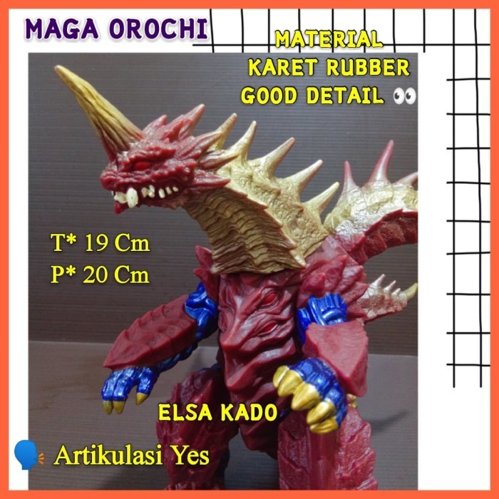 Jual Mainan Ultraman Monster Maga Orochi Godzilla Series 89 Action ...