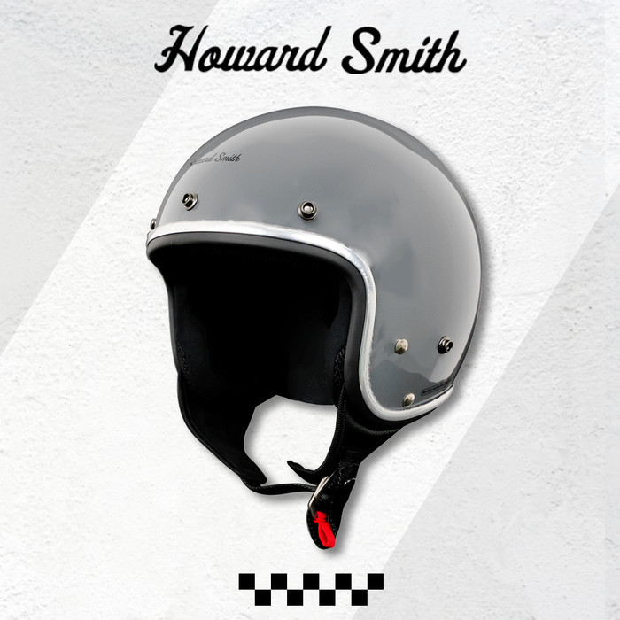 Jual Howard Smith Master Retro Helm Half Face - Dark Grey | Shopee ...