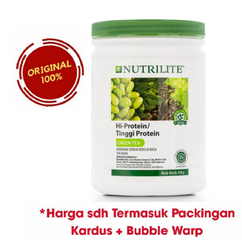 Jual Nutrilite Hi Protein Green Tea 450 gr Amway Original exp 2025 ...