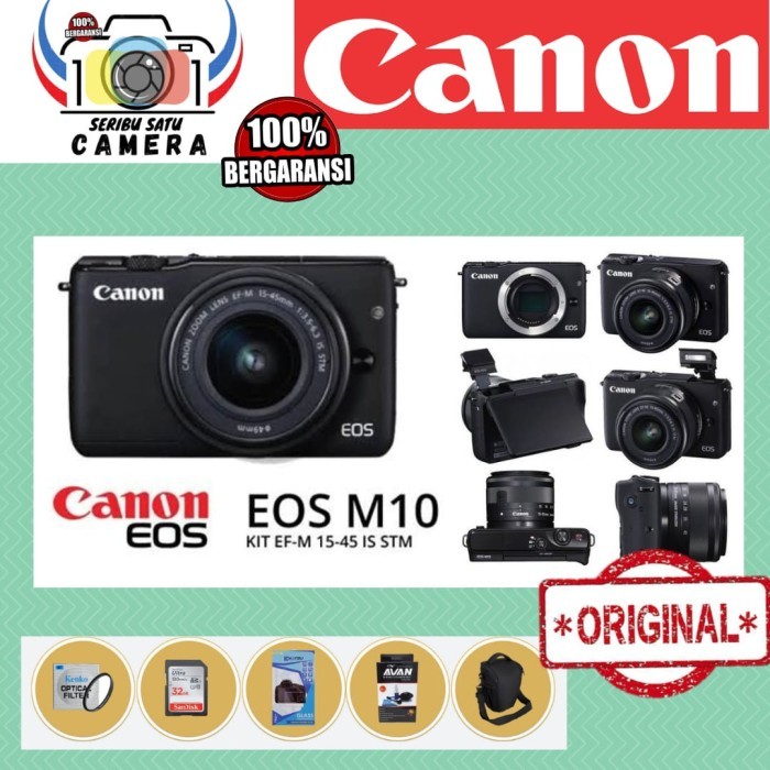 Jual Kamera Mirrorless Canon Eos M10 Kit 15-45Mm Is Stm | Shopee Indonesia