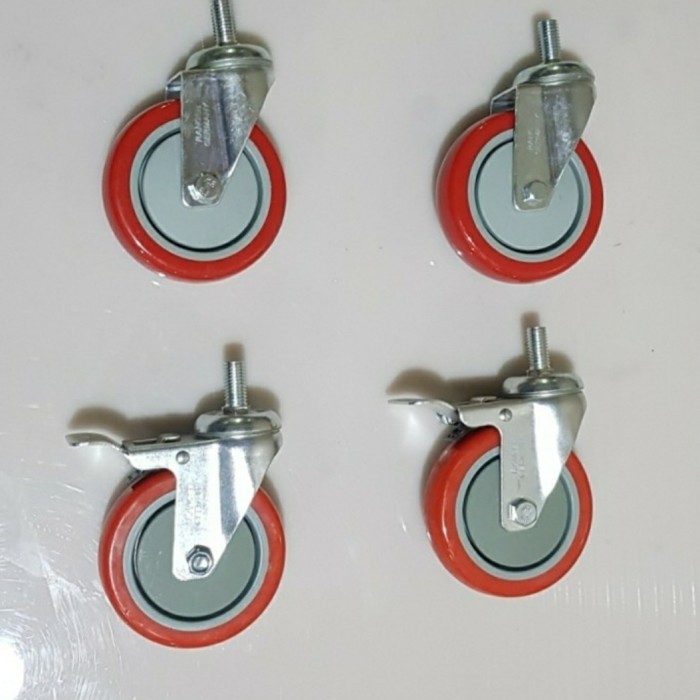 Jual Roda Screw PU Ranger Germany 5" 1 set Rem Polos | Shopee Indonesia