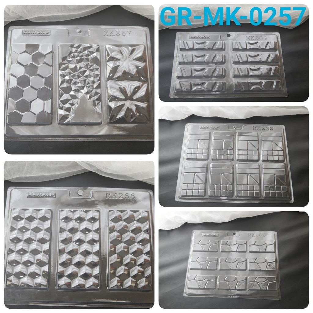 Jual GR-MK-0257 Cetakan Mika coklat chocolate blok pagar painting kotak ...