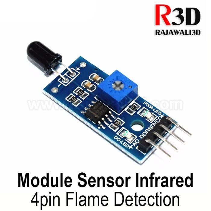 Jual Sensor Infrared Detektor Api Flame Detection Module Sensor 4 Pin ...