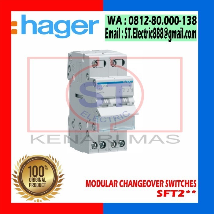 Jual Mcb Cos Pln Hager / Sft240 / 2P 40A / Genset On-Off / 230V ...