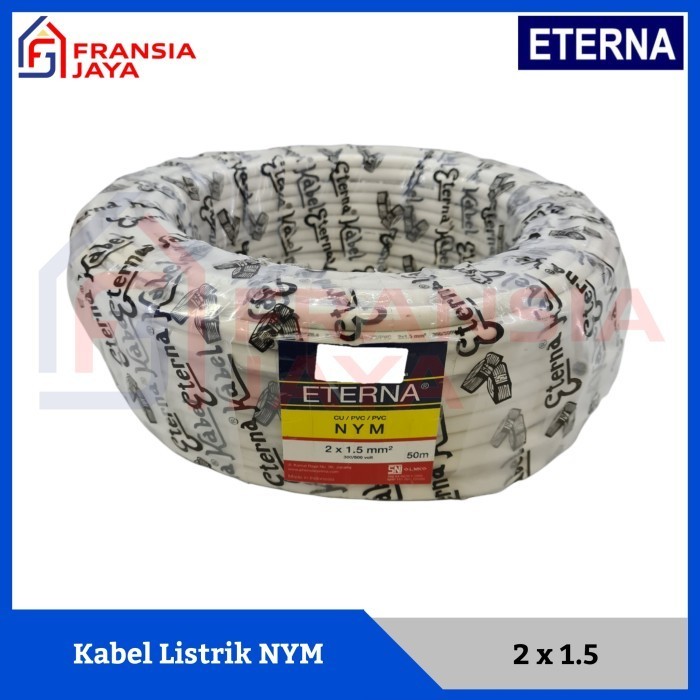 Jual Kabel Listrik Kawat Nym 2X1.5 2 X 1.5 Eterna (Roll) | Shopee Indonesia
