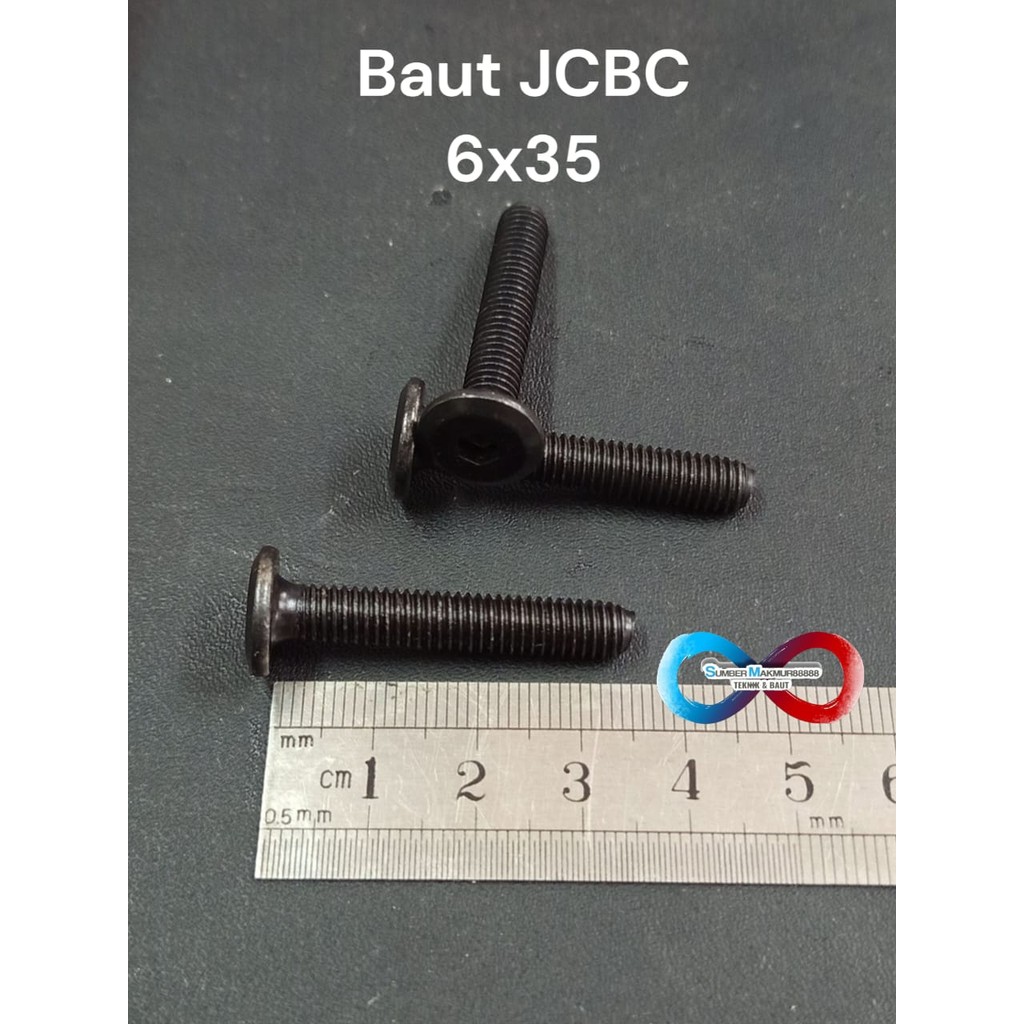 Jual Baut JCBC Hitam M6x35 /Baut Knockdown + Mur Guling/Palu Per 1 pcs ...