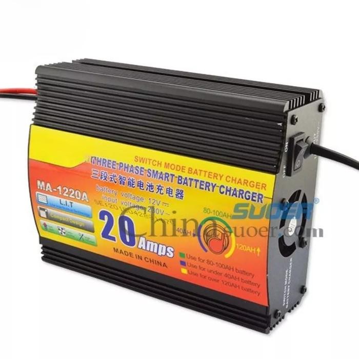 Jual Charger Aki 12V 20A Ma 1220A / Charger Aki Otomatis 12 Volt 10 ...