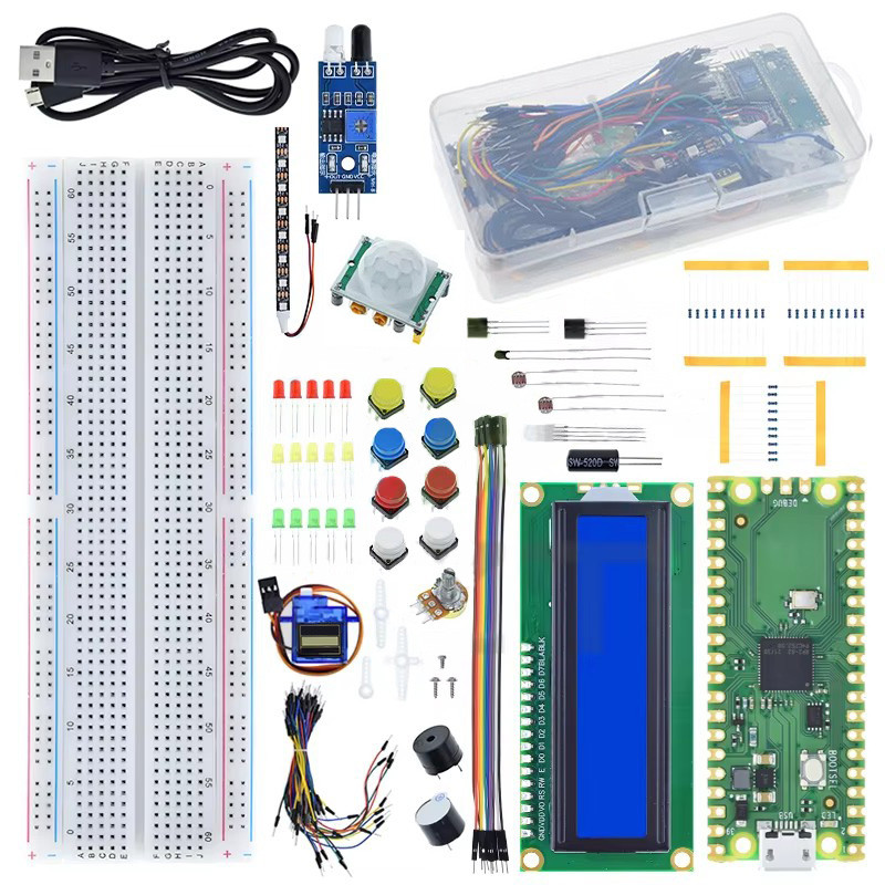 Jual WYU Starter Kit For Raspberry Pi Pico Development Board Breadboard LCD Module Python ...
