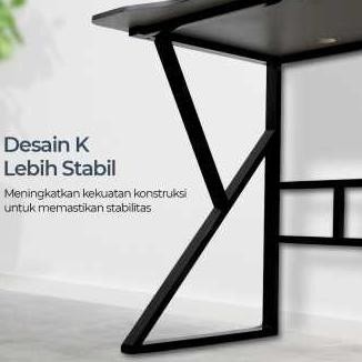 Jual Meja Komputer Gaming Laptop Pc Desk Frame With Cable Hole - Fh-3 ...