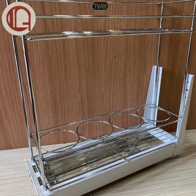 Jual rak bumbu botol 20cm stainles chrome kitchen set dapur | Shopee ...