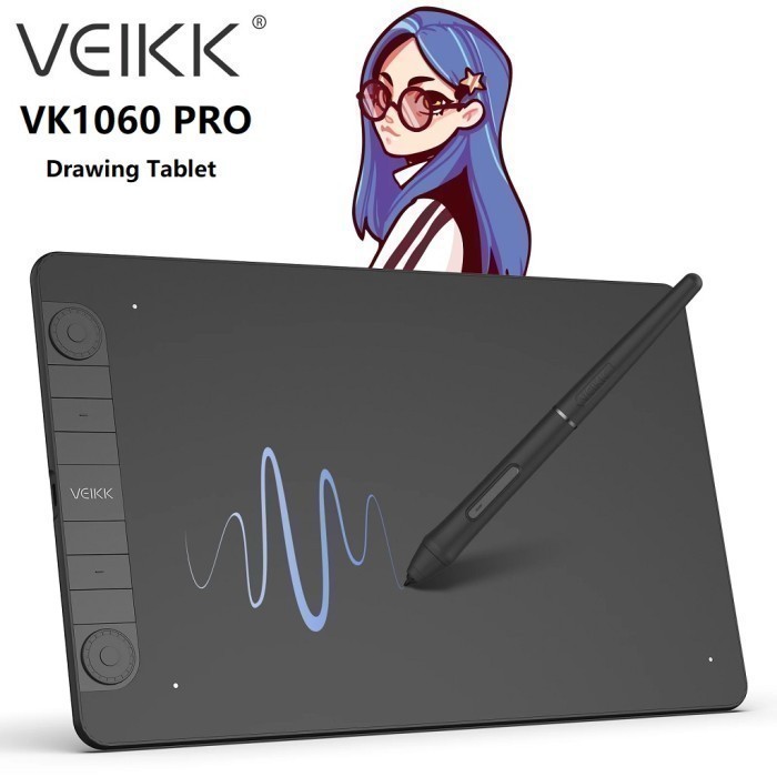Jual VEIKK VK1060 PRO - Digital Graphics Drawing Tablet with Pen Tablet ...