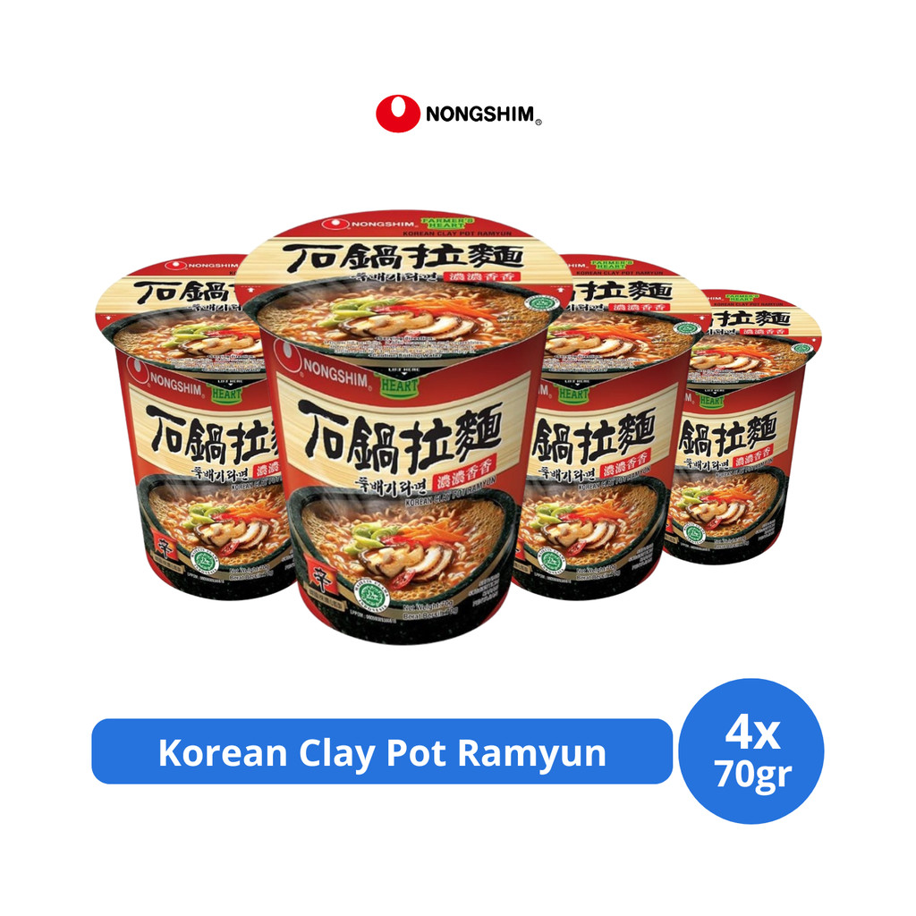 Jual Nong Shim Korean Clay Pot Ramyun 70gr x 4 pcs | Shopee Indonesia