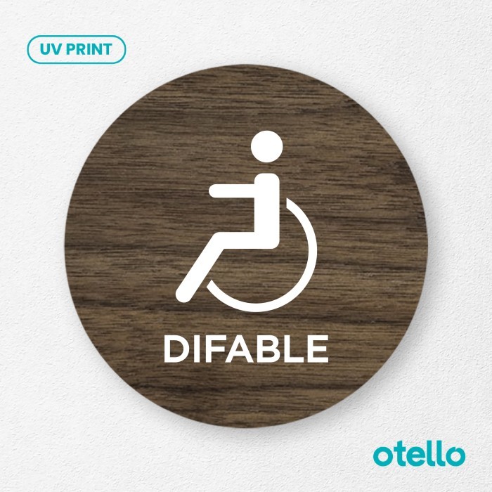 Jual Signage Difable Toilet Sign Board Disabilitas Kayu Print Tulisan ...