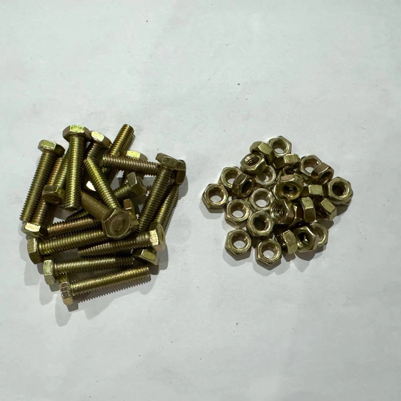 Jual Baut Mur Kuning M6 x 30 MM (Kunci 10) Baut Plus Mur Kuning HEX Kunci 10 BMK Berkualitas ...