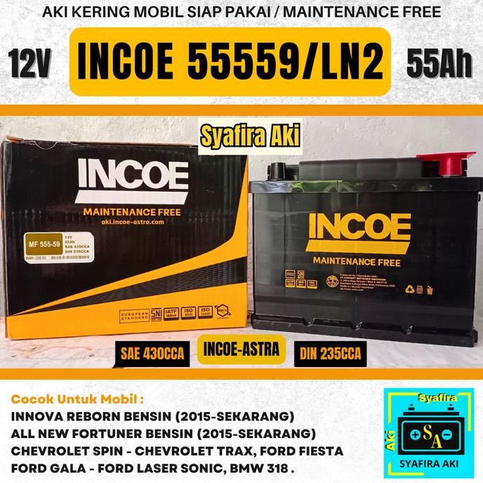 Jual aki mobil innova bensin,fortuner bensin 55559/din 66 incoe asli ...