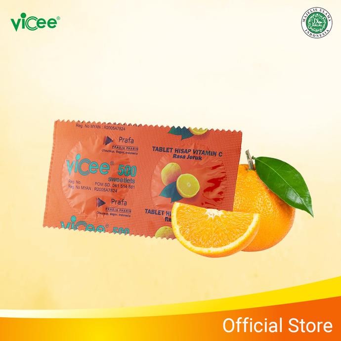 Jual Vitamin C Vicee Jeruk 1 Box - 100 Tabs | Shopee Indonesia