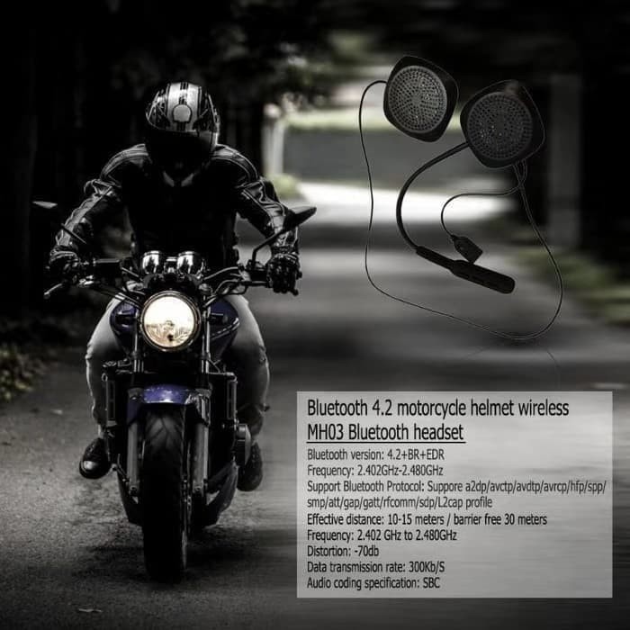Jual HEADSET BLUETOOTH HELM MOTOR MH03 HELMET BY HEADSET | Shopee Indonesia