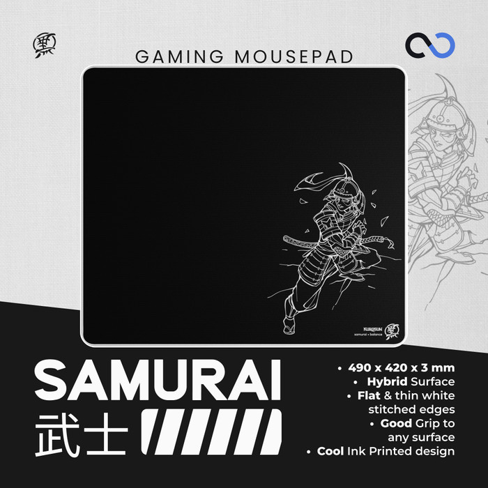 Jual Kurosun Samurai Semi-Firm Alpha Cell Base Artisan Gaming Mousepad ...