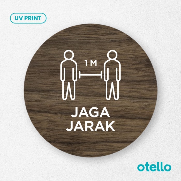 Jual Sign Bulat Keep Your Distance | Label Jaga Jarak Social Distancing ...