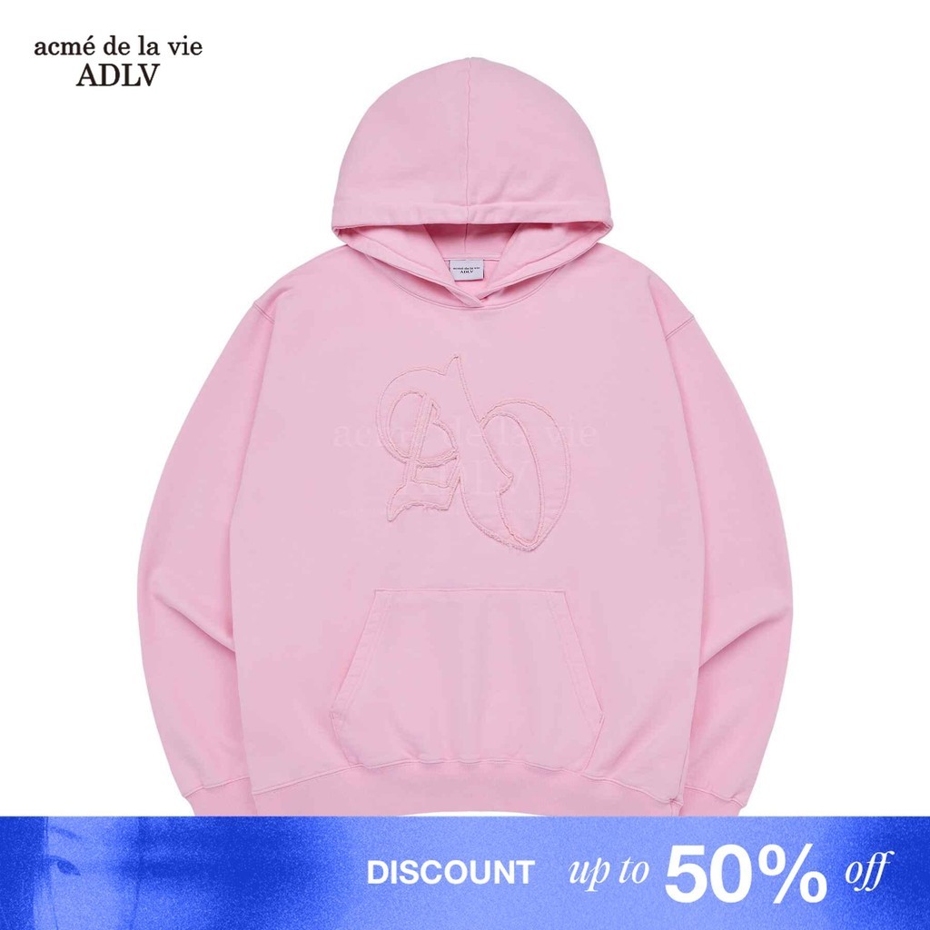 Jual [ADLV] New Symbol Applique Hoodie Pink - Hoodie Oversized Fit ...