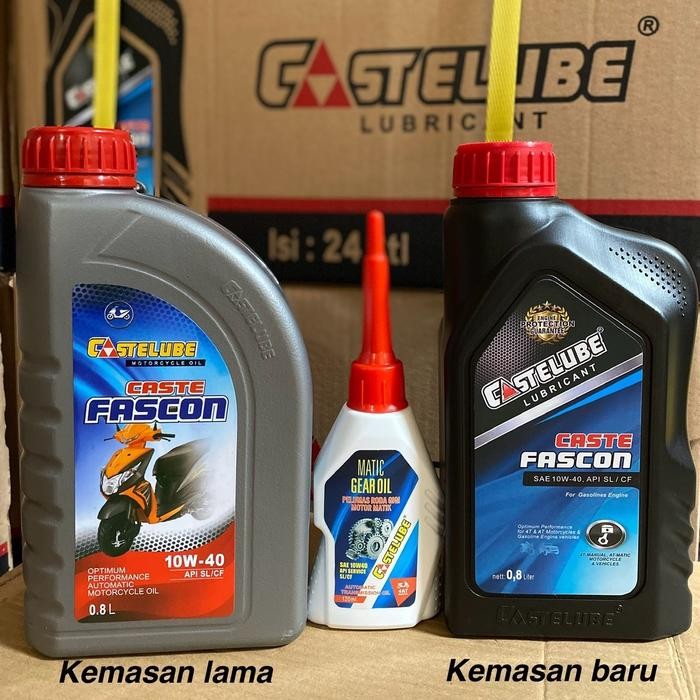 Jual CASTELUBE FASCON PAKET MATIC SAE 10W-40 (800ML & GEAR MATIC 120ML ...