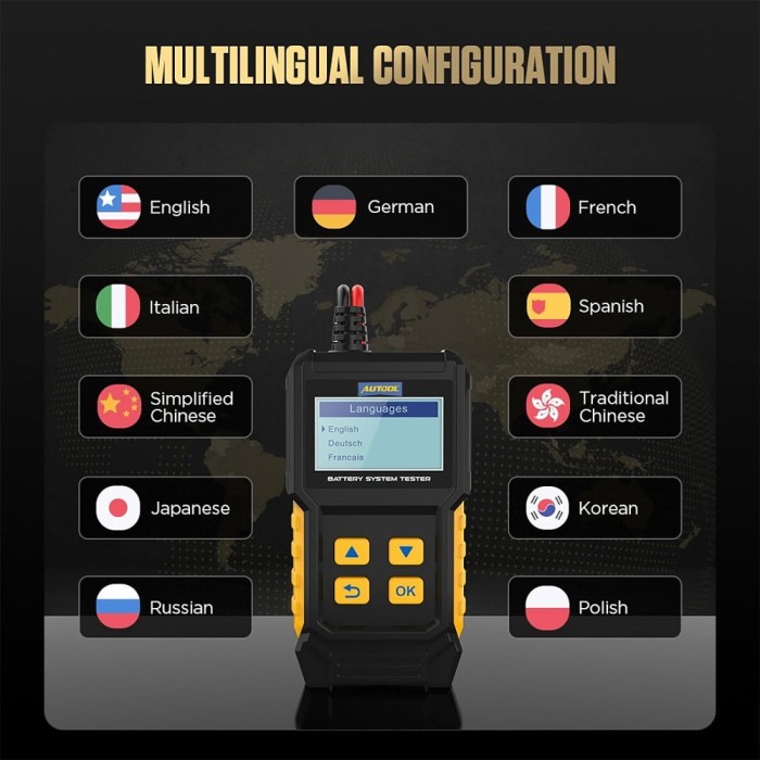 Jual AUTOOL TESTER BATERAI AKI MOBIL MOTOR 12V 2000CCA - BT360 | Shopee ...