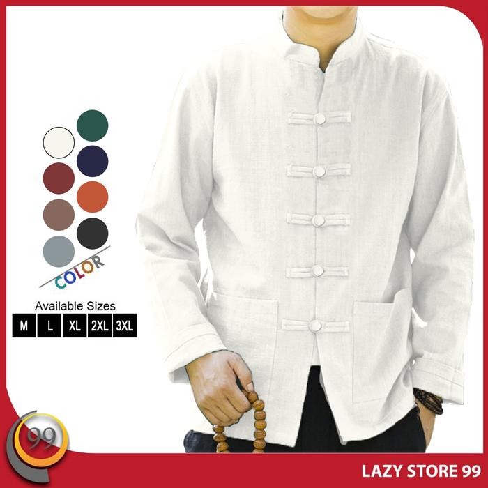 Jual KOKO CHEONGSAM BAJU PRIA MUSLIM LENGAN PANJANG IP-MAN CHINA KATUN ...