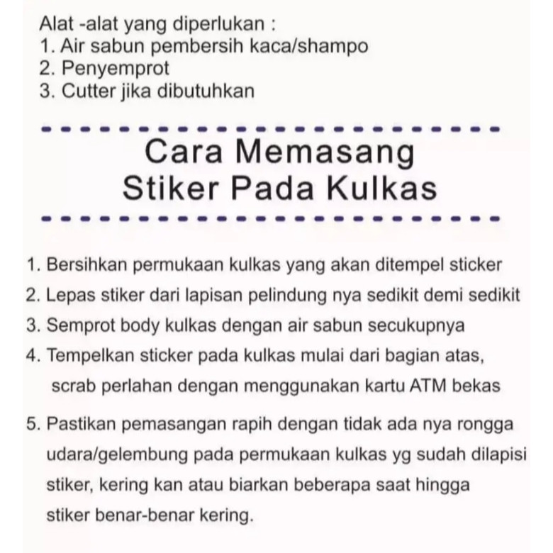 Jual Promo Gila-Gilaan!! Stiker Paket Sticker Kulkas 1 Pintu/Kulkas 2 ...
