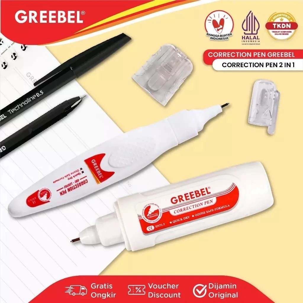 Jual Greebel Correction Tipe X Pulpen Cepat Kering / Greebel Correction ...