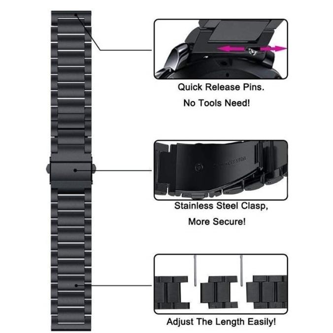 Jual tersedia stainless steel metal band strap tali jam xiaomi watch s3 - watch s2 42mm - watch ...