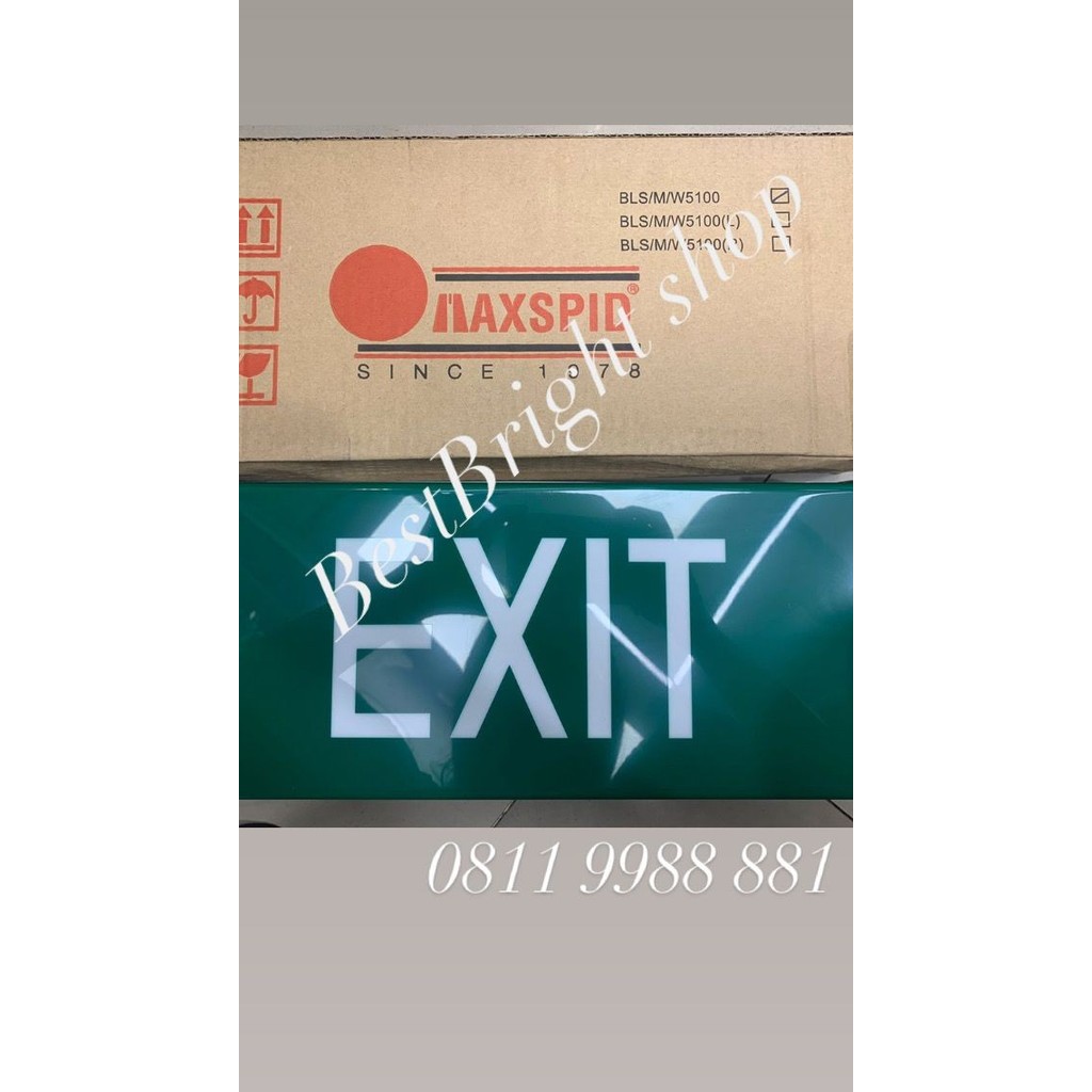 Jual SD436 MAXSPID Exit Lamp BLS-M-W5100 - Emergency Exit Ligt Boxster ...