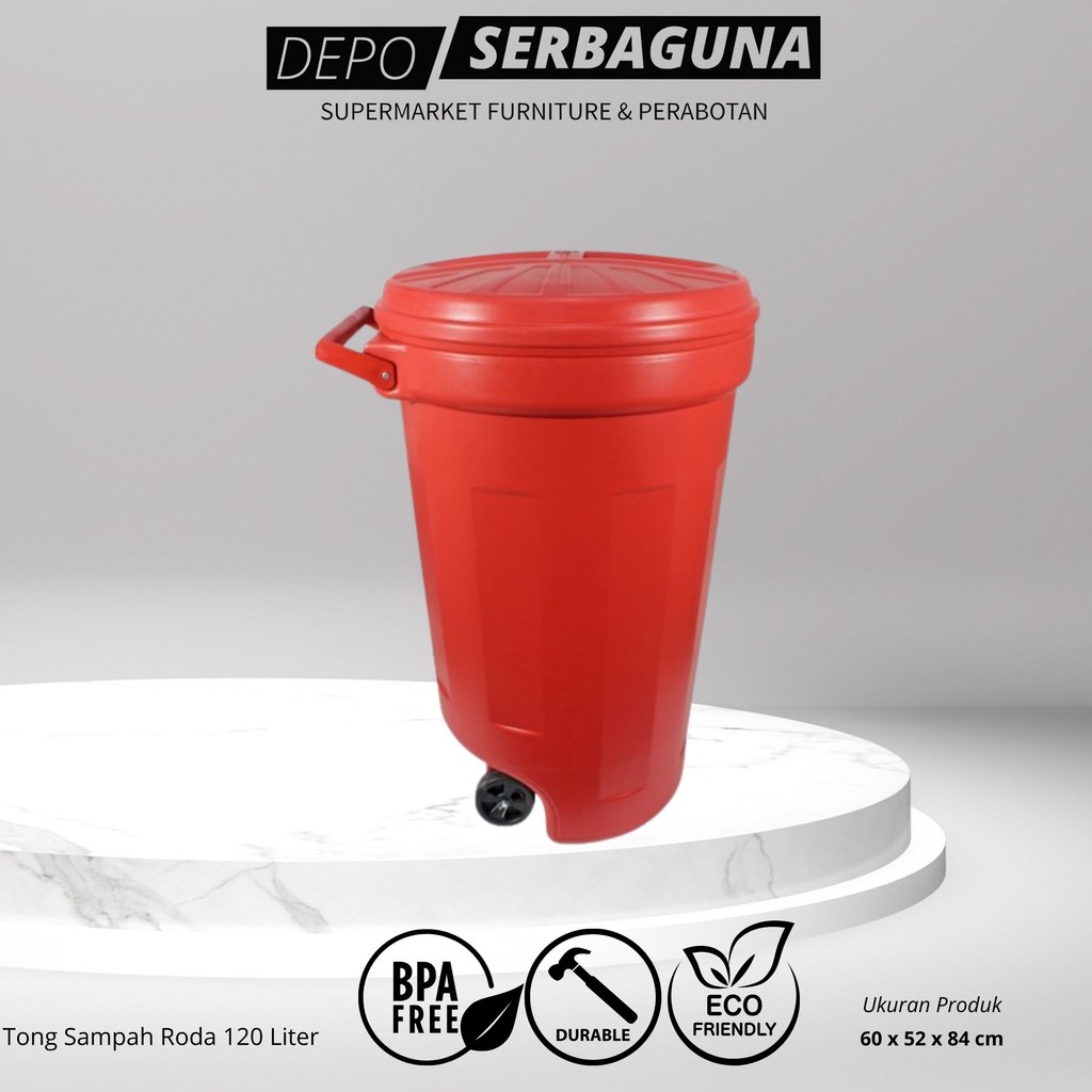 Jual Tong Kuat Sampah Roda 120 Liter | Shopee Indonesia