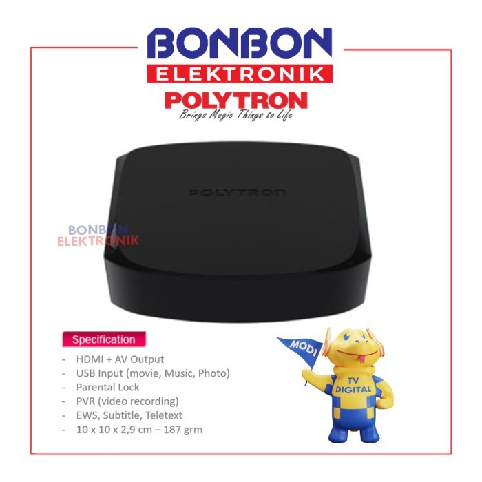Jual POLYTRON SET TOP BOX PDV-700T2 DVB T2 TV DIGITAL / PDV 700T2 ...