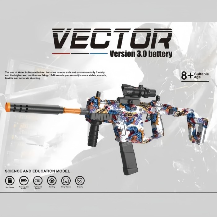 Jual Mainan Tembakan Kriss Vector Gel Ball Blaster Dinosaur Electric ...