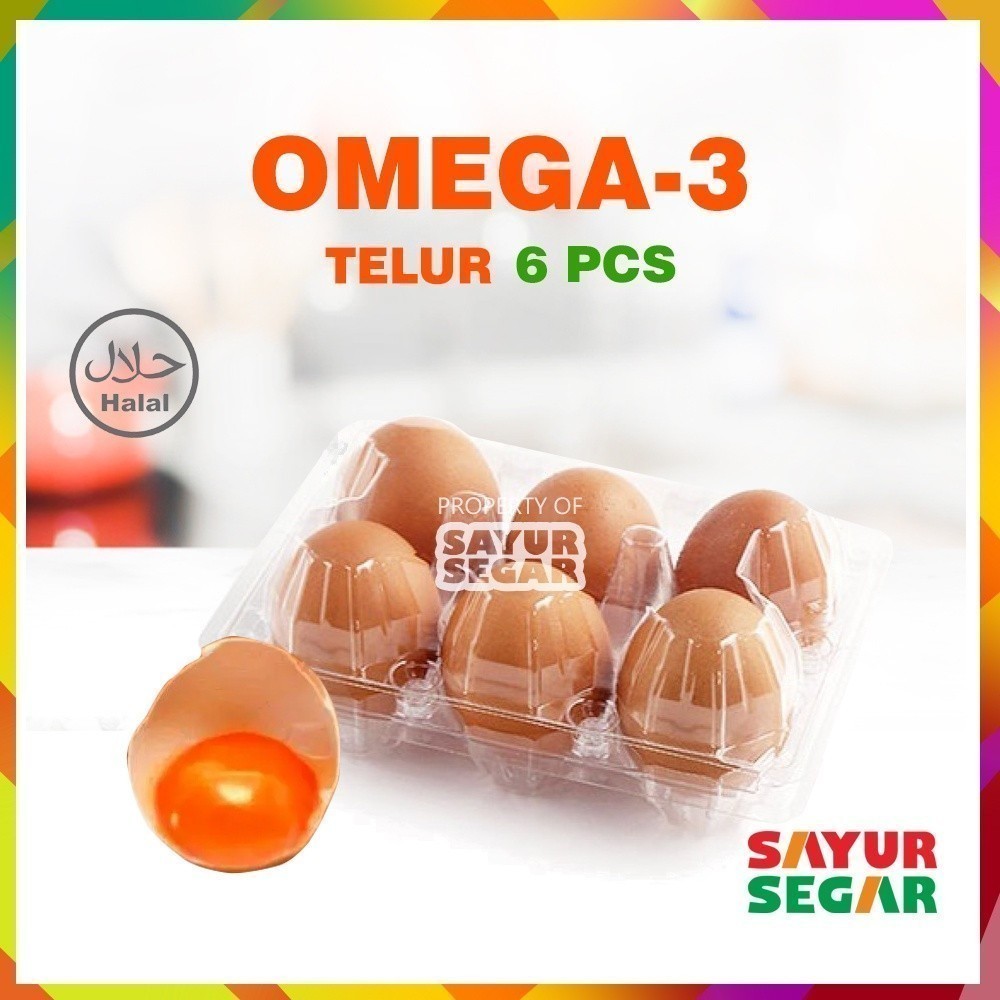 Jual TELUR OMEGA 3 [6 Butir/Pack] TELUR AYAM NEGERI | Shopee Indonesia