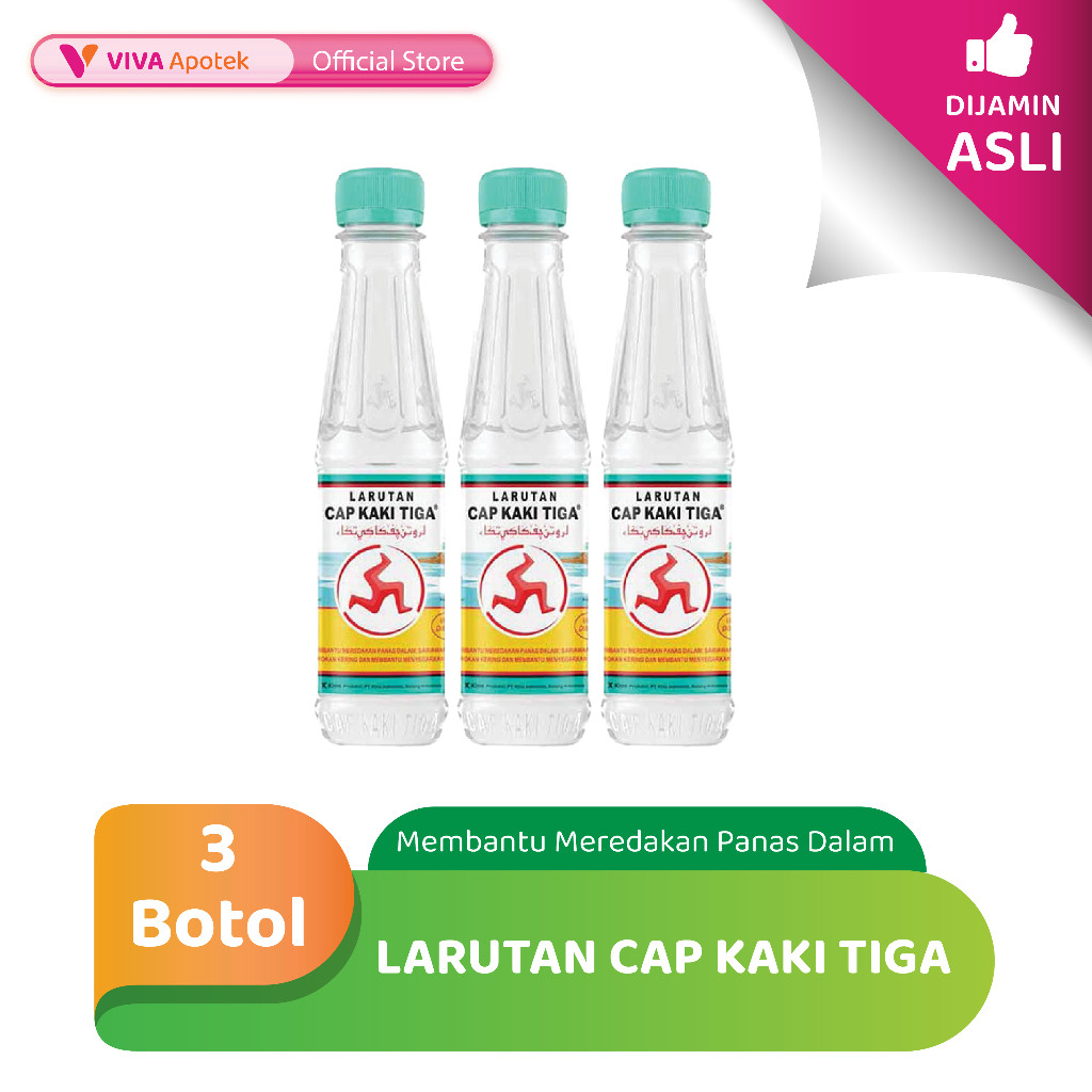 Jual Larutan Cap Kaki Tiga Botol 200 ml (Pack - 3 Botol) | Shopee Indonesia