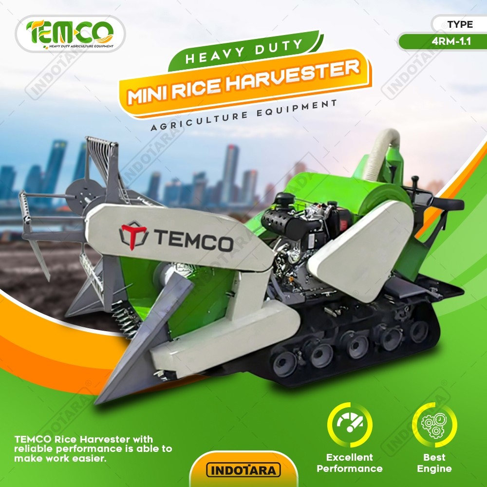 Jual Mesin Panen Padi Mini / Mini Rice Harvester Temco 4RM-1.1 | Shopee ...