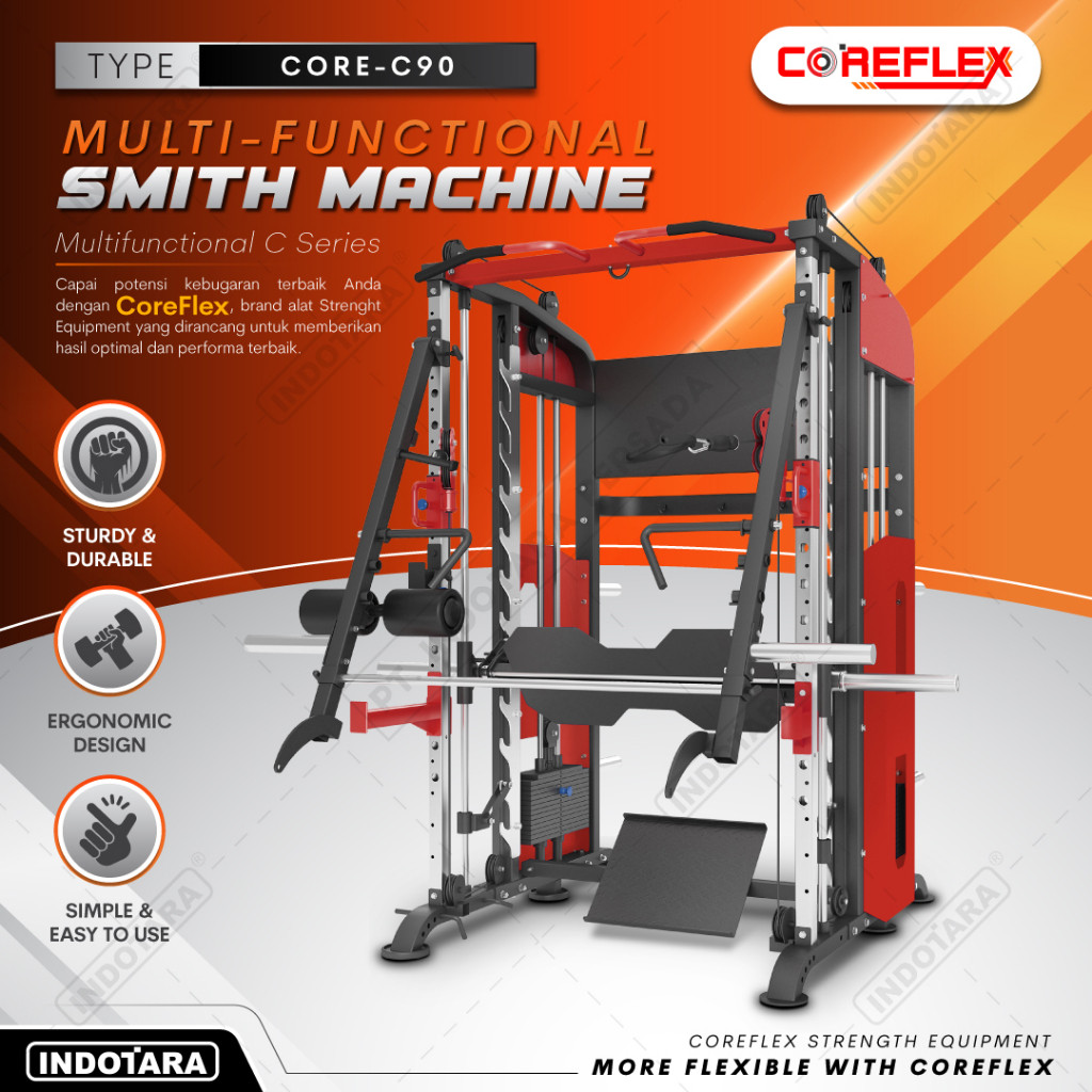 Jual Coreflex CORE-C90 Smith Machine Multi Functional Trainer | Shopee Indonesia