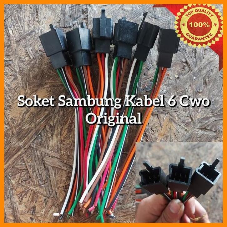 Jual [APM] KABEL SOKET SOCKET SAMBUNG KABEL 6 CWO MALE UNIVERSAL MOTOR ...