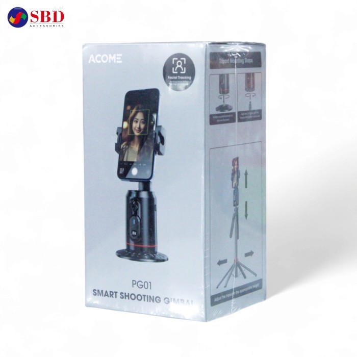 Jual TERBARU - ACOME PG01 Tripod Gimbal Stabilizer 360 Handphone Face Tracking Selfie With ...