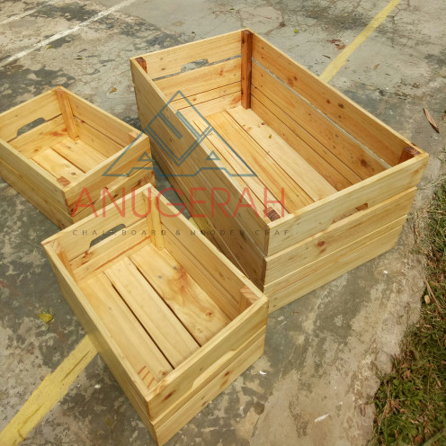 Jual Wooden Crate, Kotak Kayu Wooden Box Peti Kayu Jati Belanda Storage ...