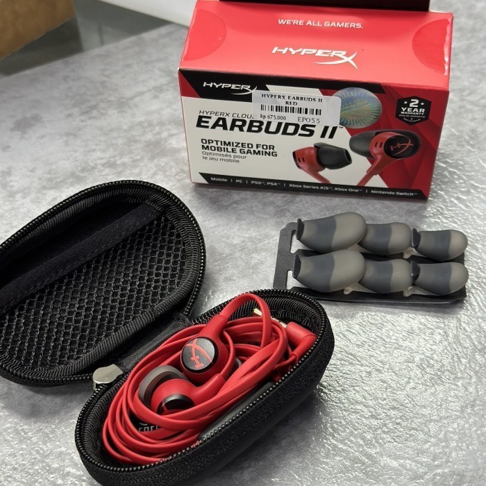 Jual Hyperx Cloud Earbuds Gaming Ear Phones With Mic Hyper X Earphone ...