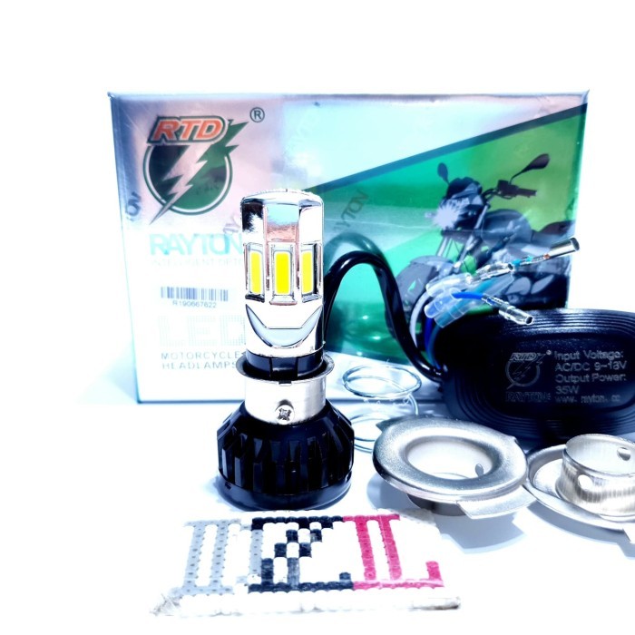 Jual Lampu Utama Led Rtd M 02E 6 Sisi Headlamp H6 H4 Hs1 3000Lm 6000K | Shopee Indonesia