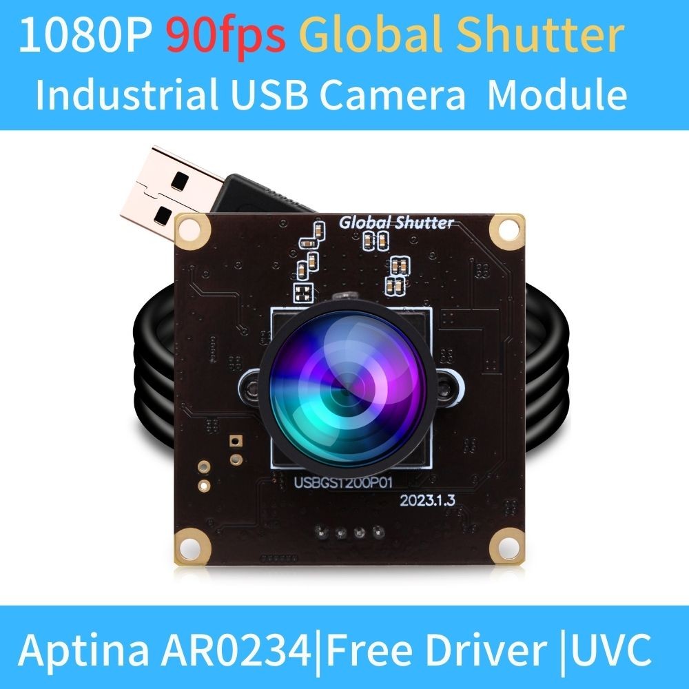 Jual KYH ELP USB Camera 90fps Global Shutter 1920x1200 High Speed Aptina AR0234 HD Industrial ...