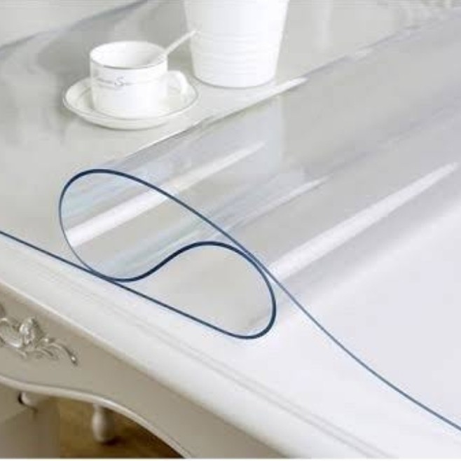 Jual Taplak Meja Alas Meja Plastik PVC Bening Transparan 120cmx 256cm x ...