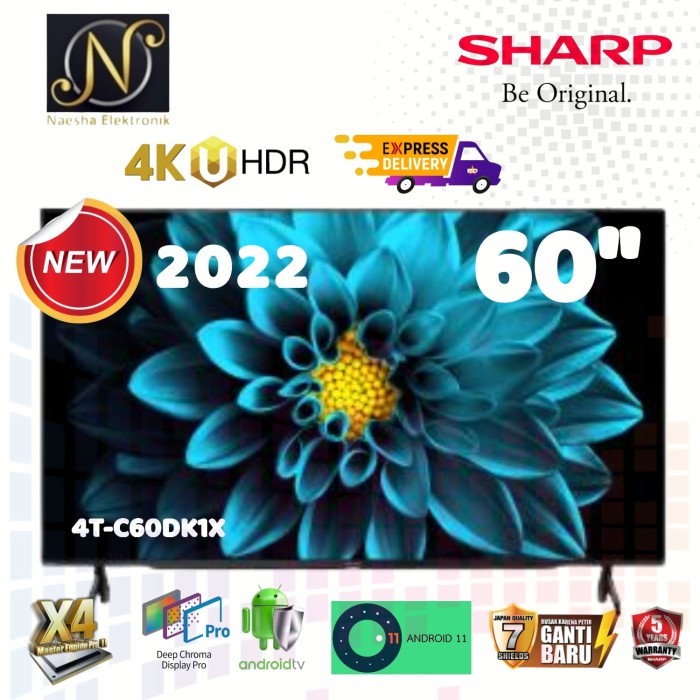 Jual Sharp Led Tv Android 4K Uhd 60Inch 4T-C60Dk1X | Shopee Indonesia