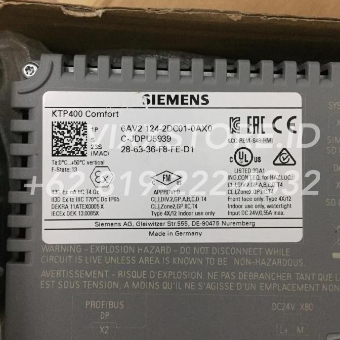 Jual Siemens Hmi Ktp400 Comfort 6Av2 124-2Dc01-0Ax0 | Shopee Indonesia