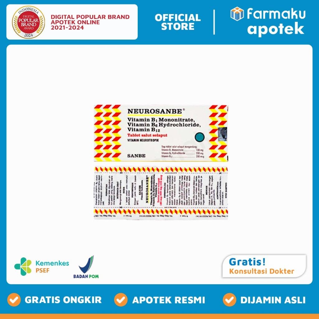 Jual Neurosanbe Strip 10 Tablet - PSG | Shopee Indonesia