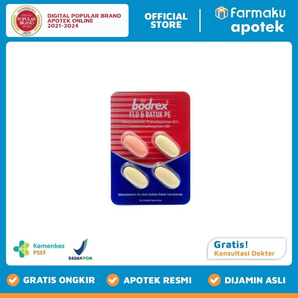 Jual Bodrex Flu & Batuk PE Strip 4 Tablet - PSG | Shopee Indonesia