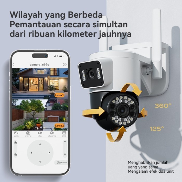 Jual NEW Uneed Outdoor CCTV 8MP Mini Camera CCTV Tanpa Wifi Jarak Jauh ...
